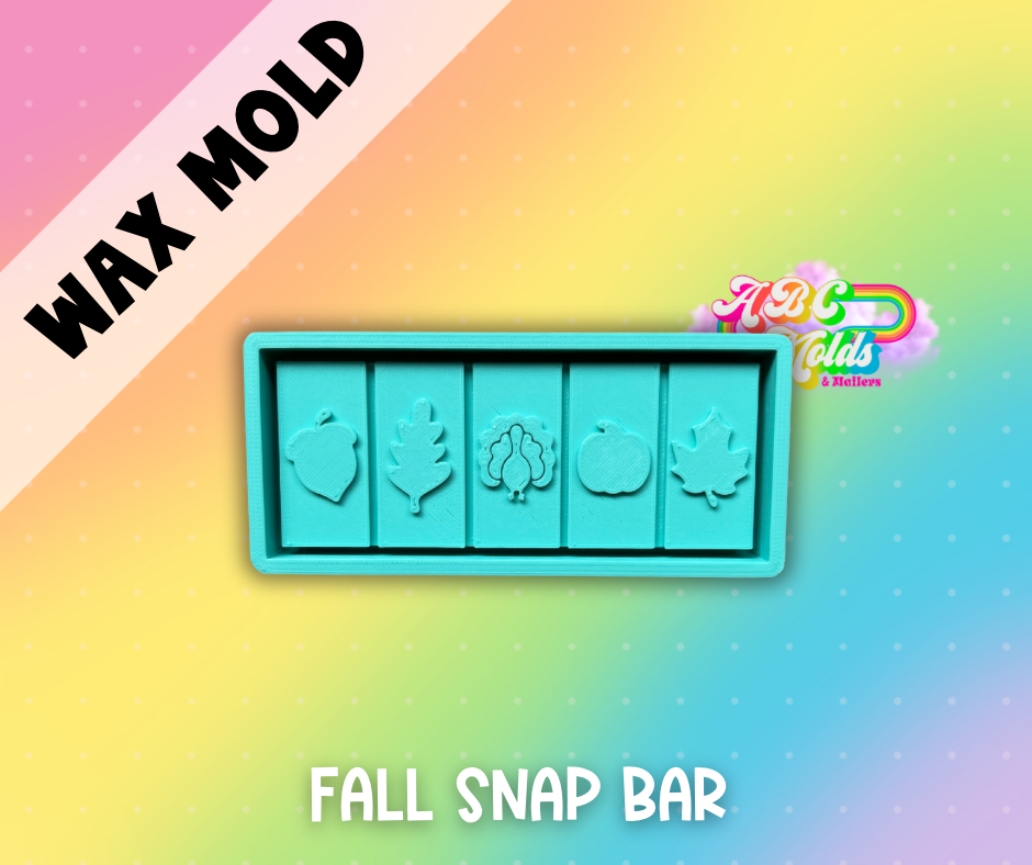 Fall Shapes Snap Bar Silicone Wax Mold – ABC MOLDS LLC