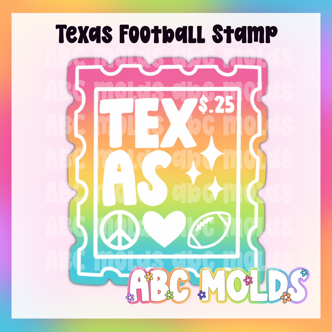 Texas Football Stamp Silicone Mold – ABC MOLDS LLC