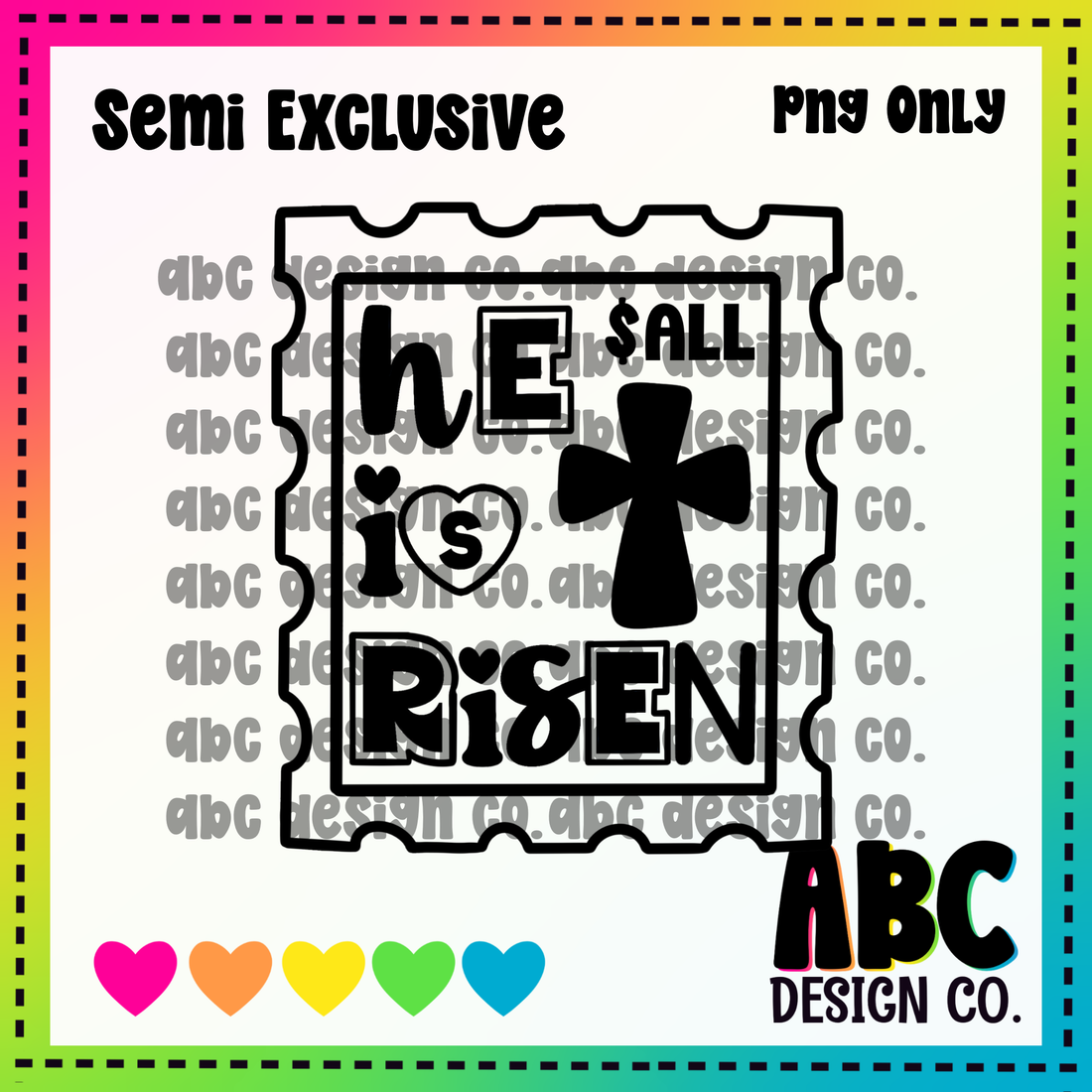 He is risen stamp PNG only - Semi-Exclusive - digital download – ABC ...